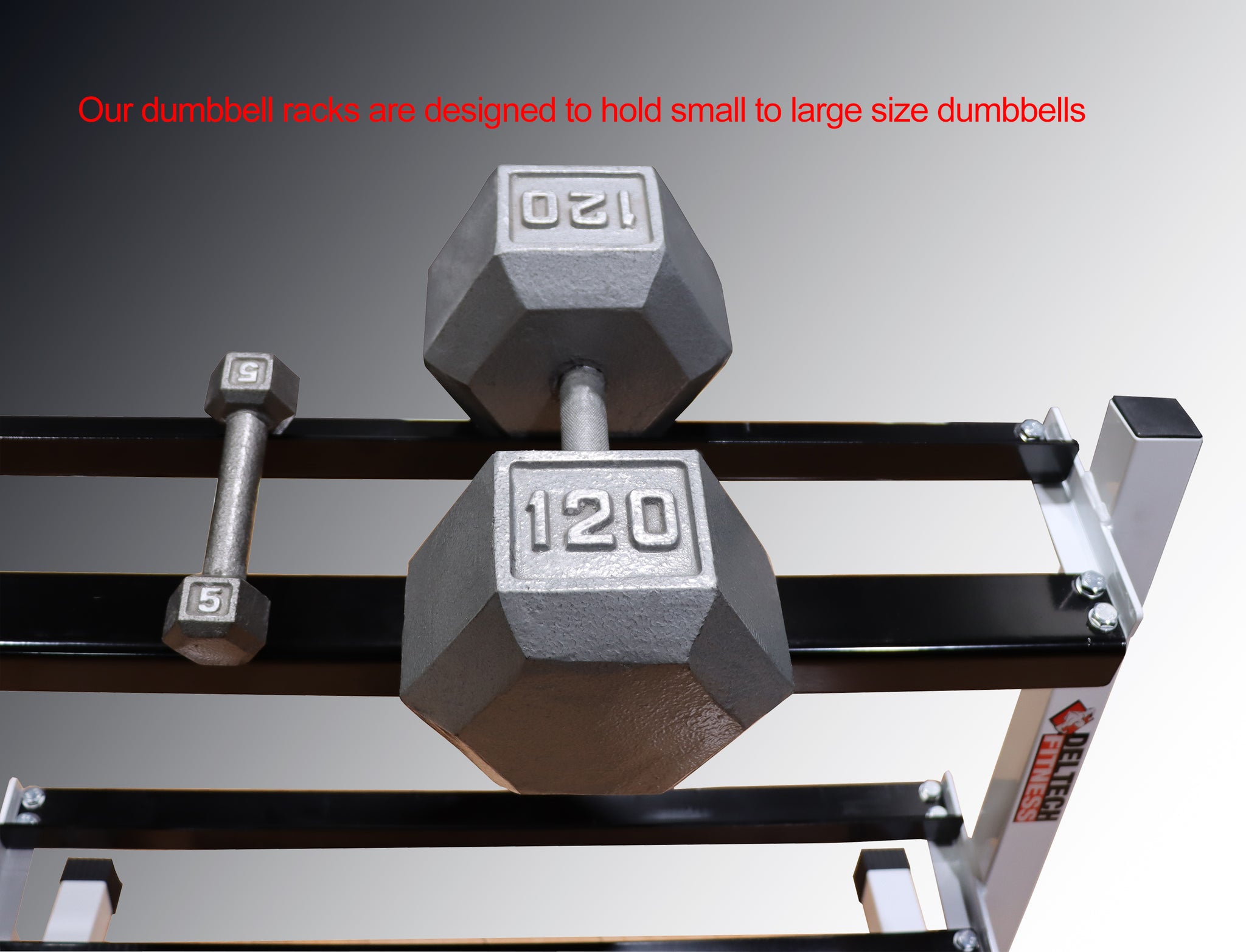 Deltech Fitness 8 Foot Two Tier Dumbbell Rack (DF514)