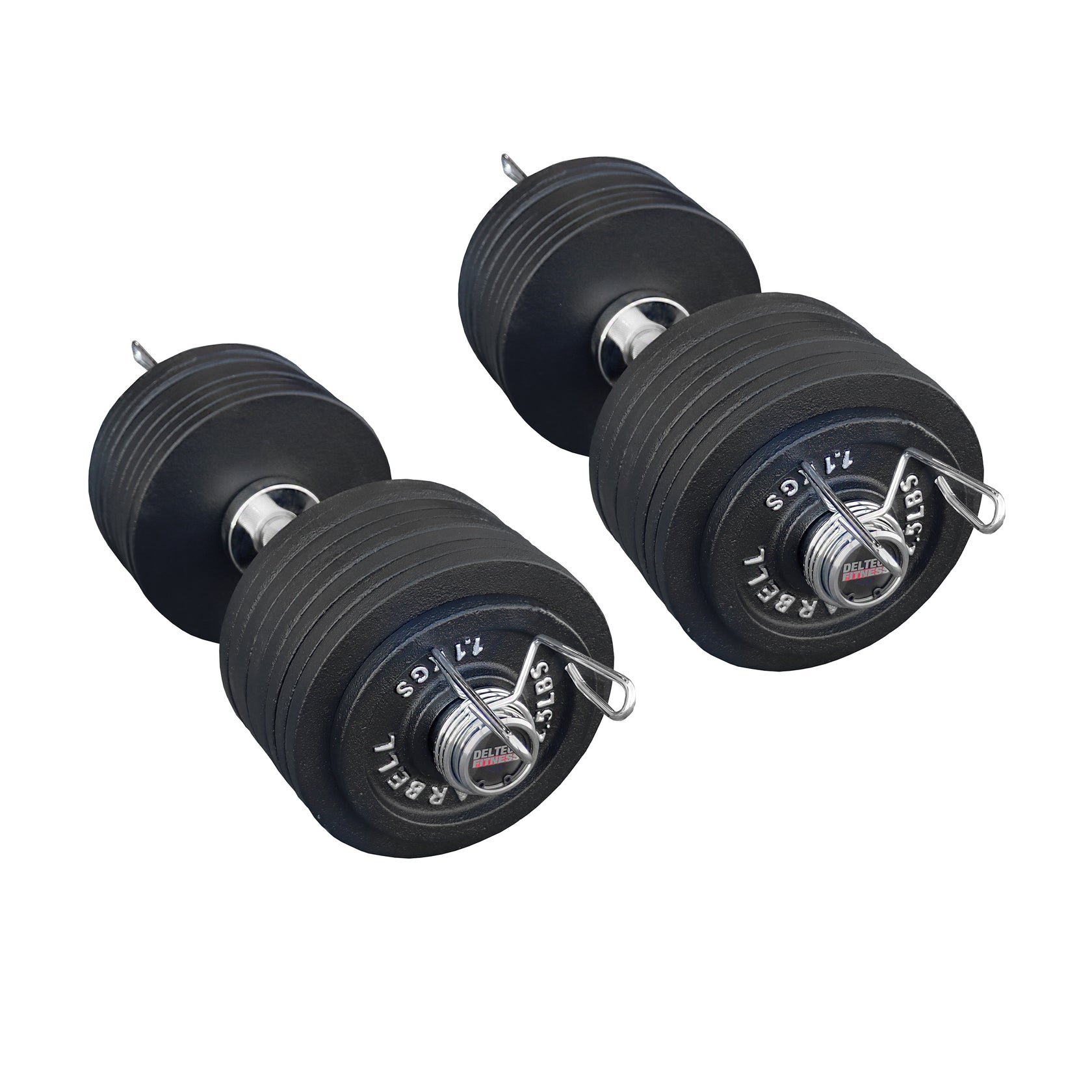 Deltech Fitness 200 lb Adjustable Dumbbell Set, 100 lb each (OSDB-200)