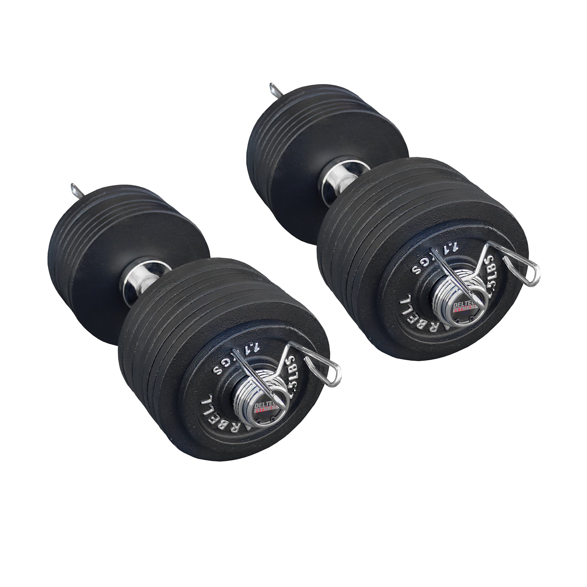 Deltech Fitness 200 lb Adjustable Dumbbell Set, 100 lb each (OSDB-200)