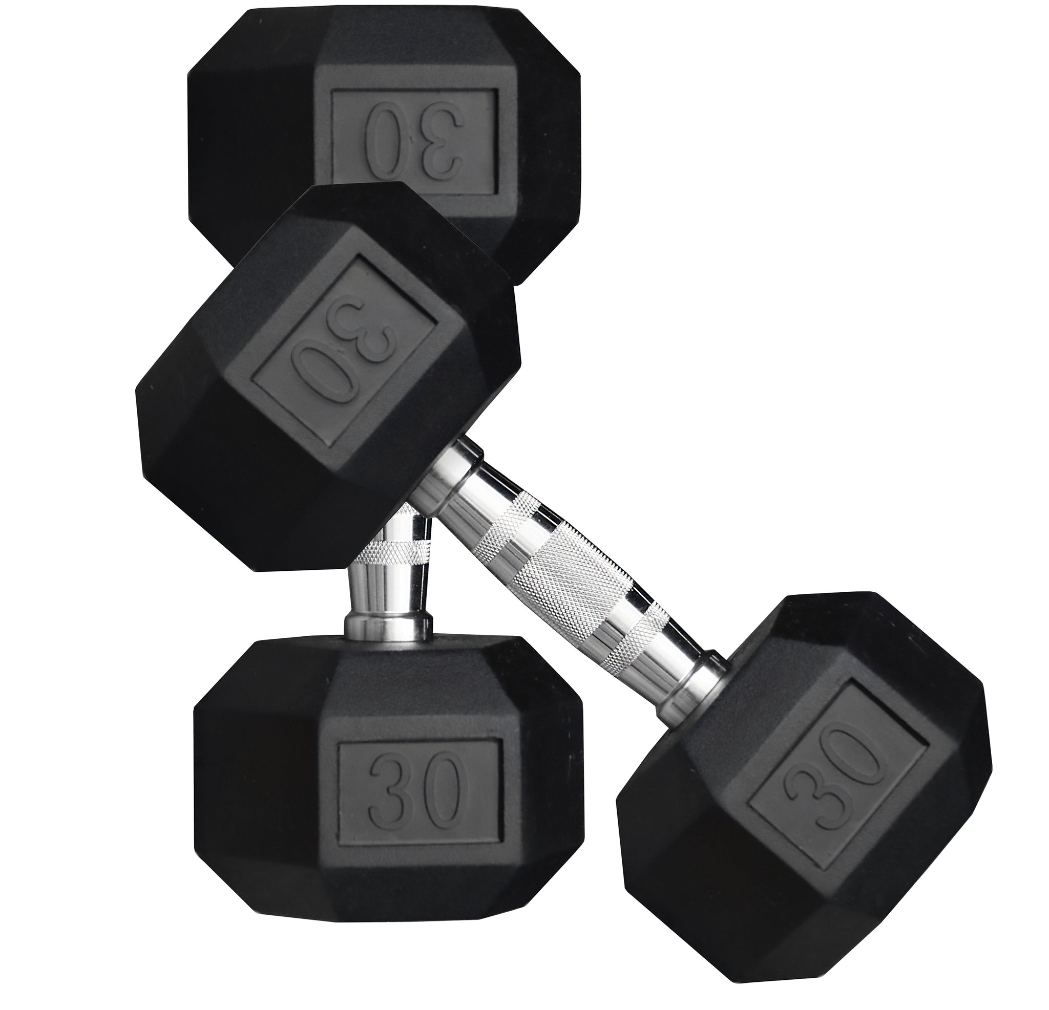 Deltech Fitness 30 lb Rubber Dumbbell Pair (RDB-030)