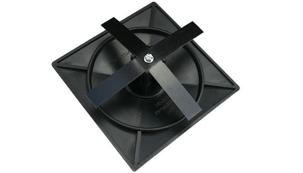 4" Square Light Pole Top Cap- Black Plastic (85-00006) – Deltech Fitness