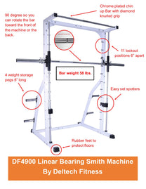 Linear Bearing Smith Machine (DF4900) – Deltech Fitness